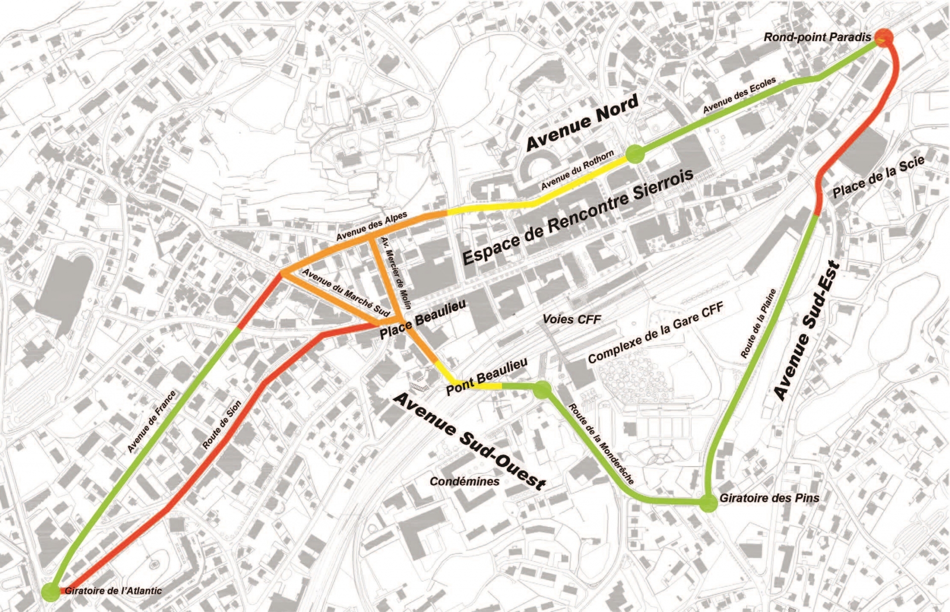 Plan directeur du centre-ville :: Ville de Sierre Valais Suisse